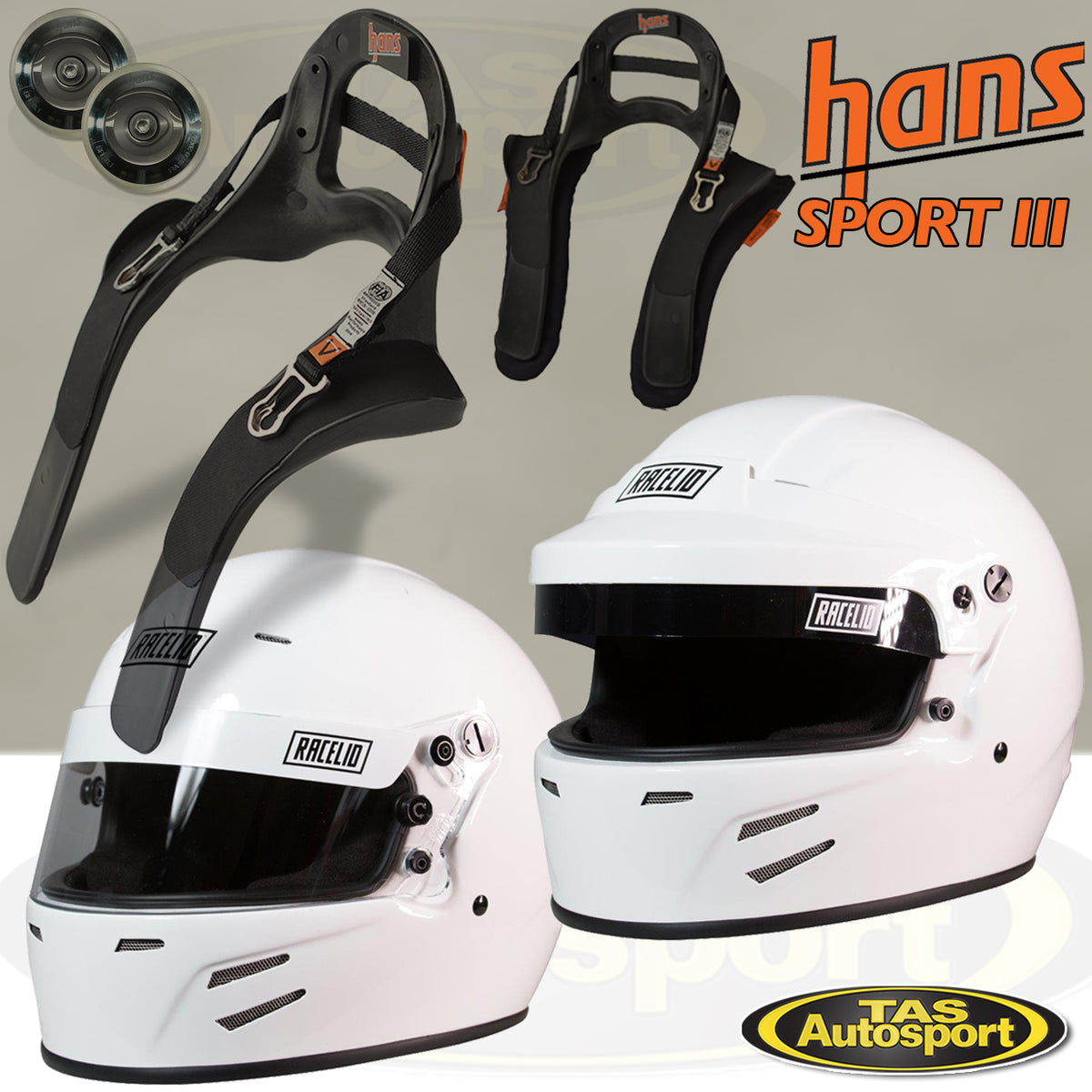 Racelid Turismo Helmet & HANS device Package – Tas Autosport